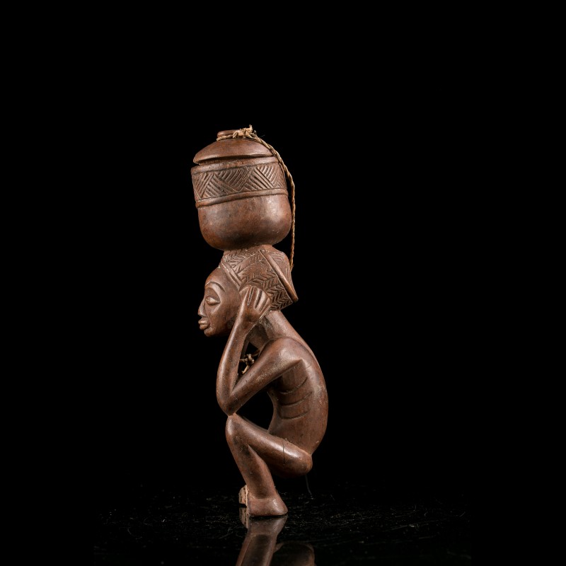 Tabatière africain Chokwe Tesa Ya Makanya - Art africain d'Angola