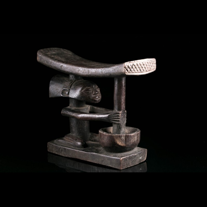 Figurative headrest - Luba - Congo - traditional african art 00300