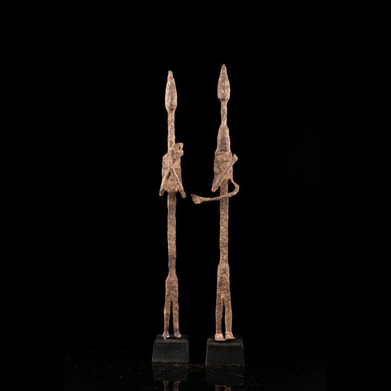 Dogon Primordial couple - African iron figures from Mali