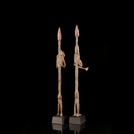 Dogon Primordial couple - African iron figures from Mali