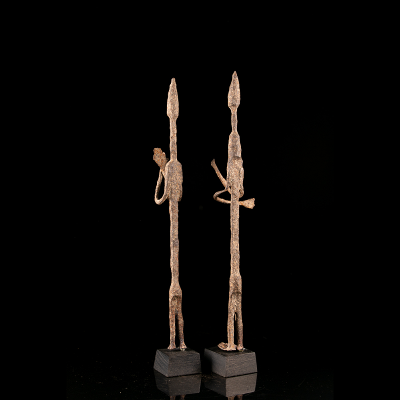 Dogon Primordial couple - African iron figures from Mali