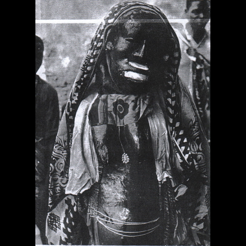 Makonde Njorowe mask - African art belly masks from Tanzania