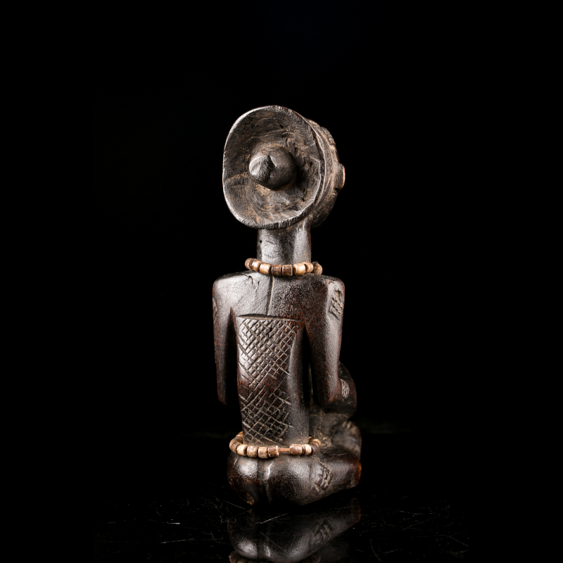 Ancient Luba Mboko Bowl Bearer Figure, DRC – African Art Gallery