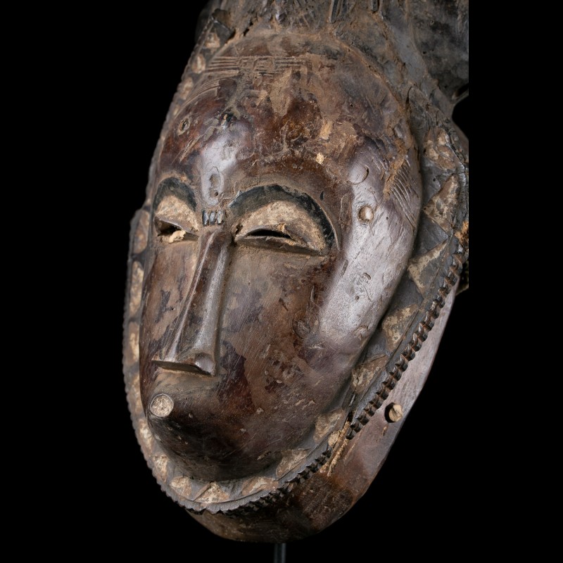 Facial mask - Yaoure - Ivory Coast - primitive african art