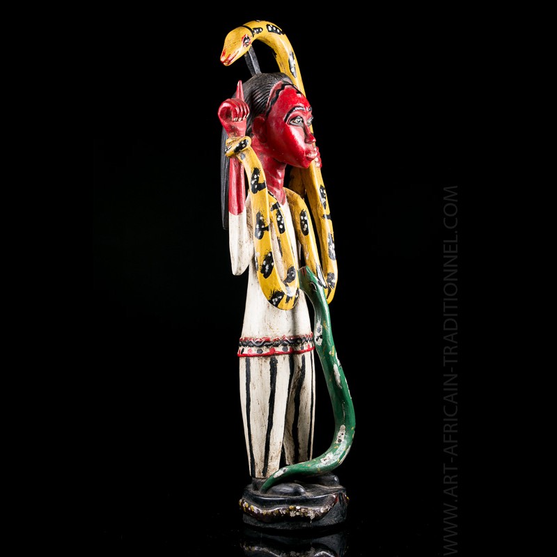 Statue Mami Wata Ewe Togo Art Tribal Africain Authentique Traditionnel