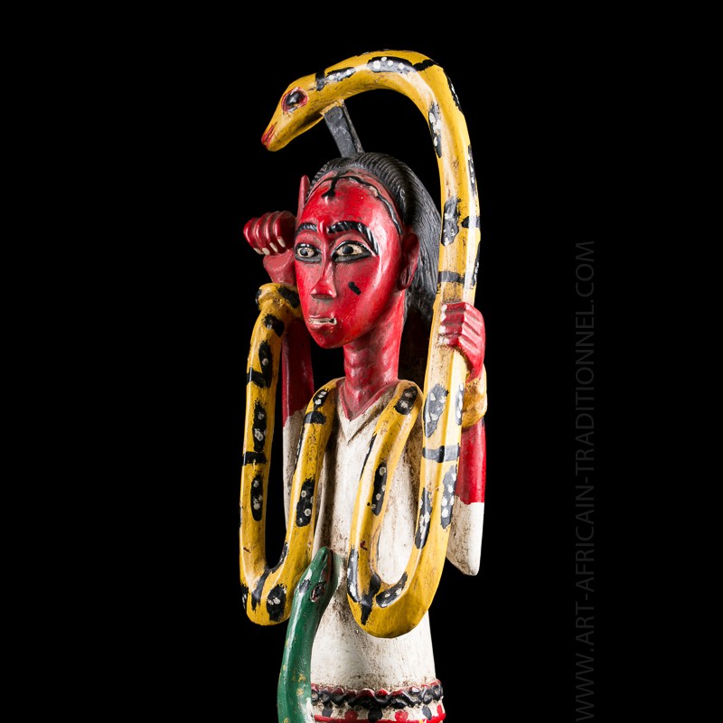 Statue Mami Wata Ewe Togo Art Tribal Africain Authentique Traditionnel