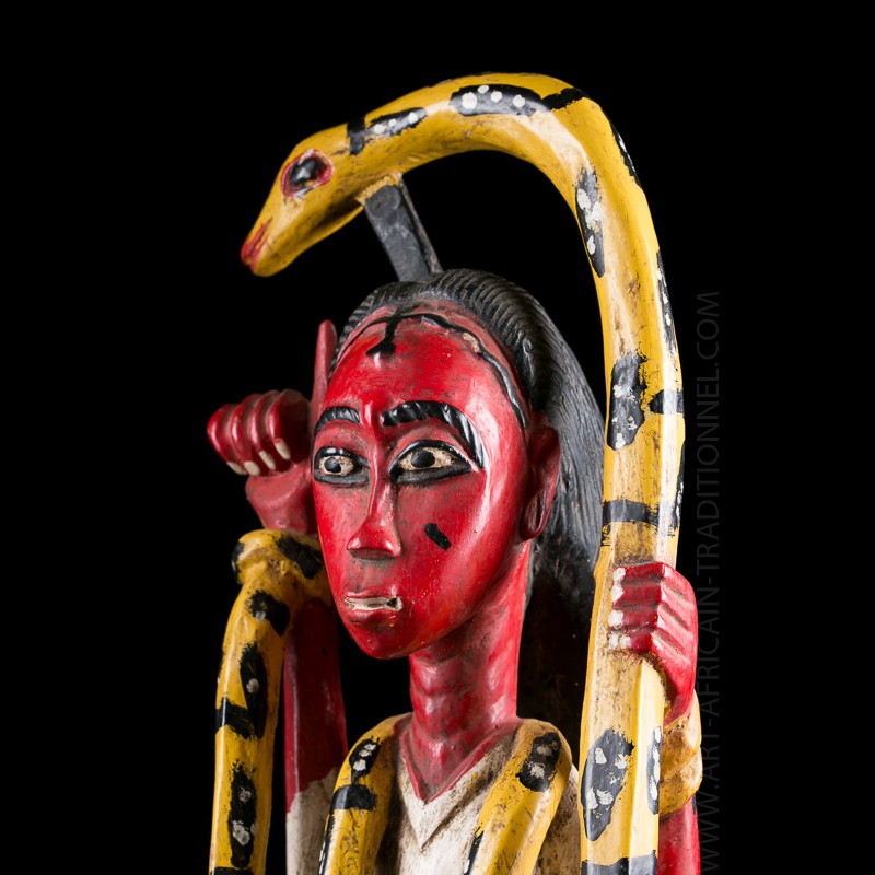 Statue Mami Wata Ewe Togo Art Tribal Africain Authentique Traditionnel