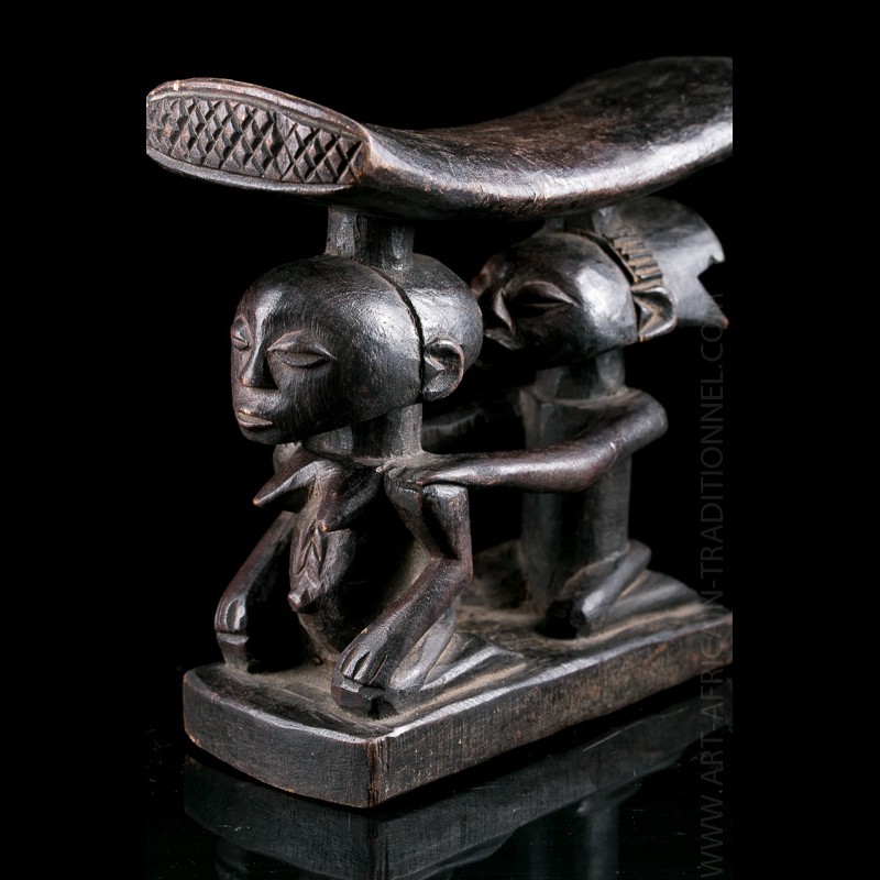 Luba Shankadi headrest Congo - Authentic African Tribal Art Gallery ...