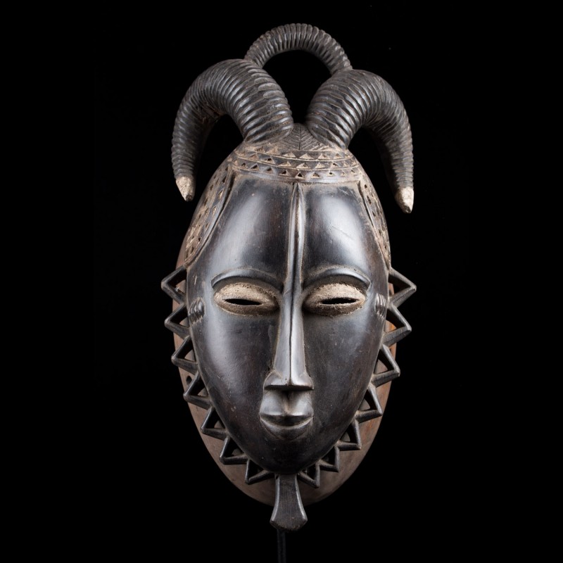 Facial ram mask - Baule / Yaoure - Ivory Coast - primitive african art