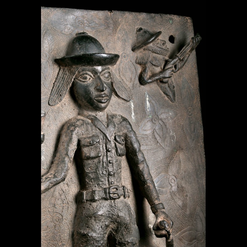 Bronze plaque Kingdom Bini Edo - African bronze Art Heritage Gallery