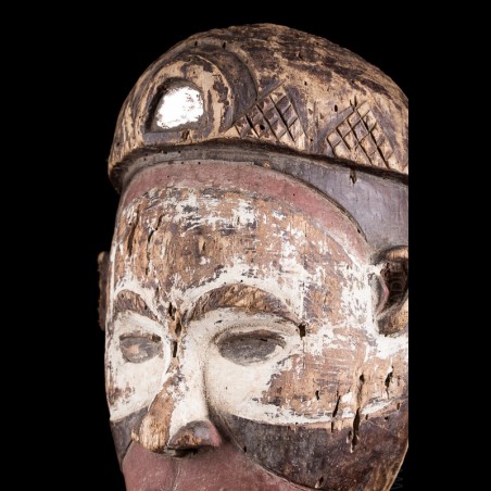Masque Ngobudi Kongo Congo - Art Tribal Africain Authentique Traditionnel