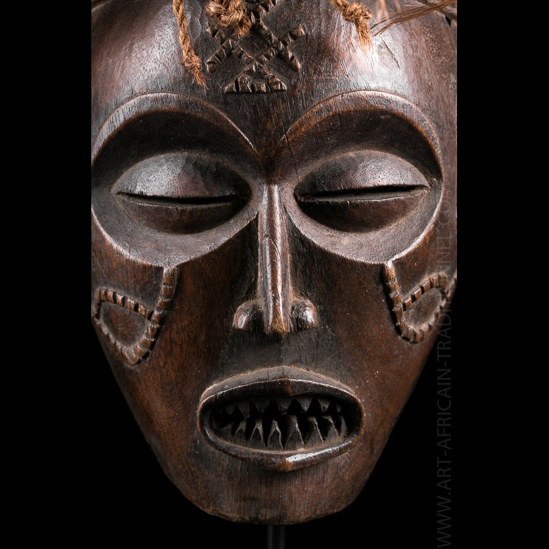 Chokwe young woman Mwana Pwo mask African Tribal Art Gallery