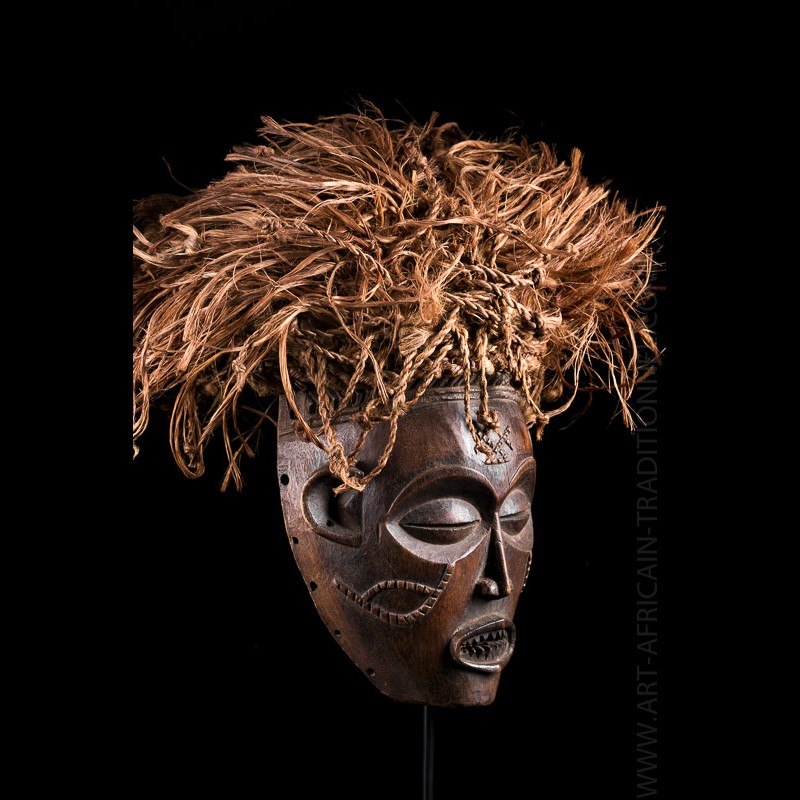 Chokwe young woman Mwana Pwo mask African Tribal Art Gallery