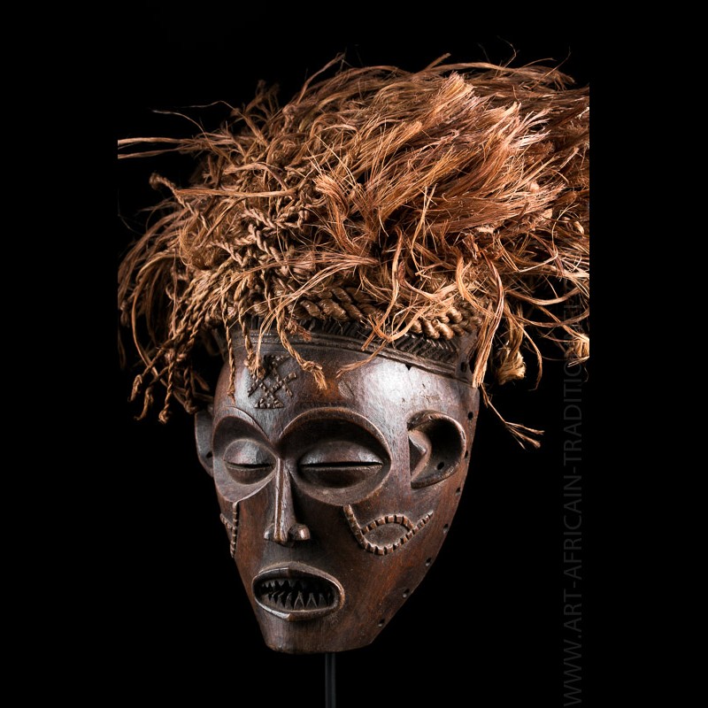 Chokwe young woman Mwana Pwo mask African Tribal Art Gallery