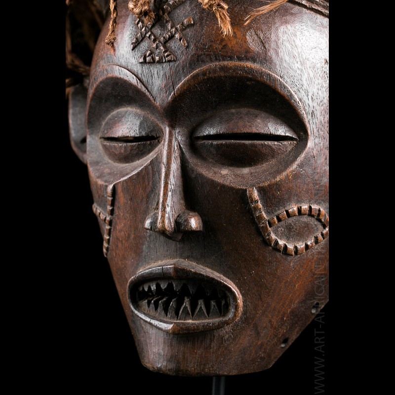 Chokwe young woman Mwana Pwo mask African Tribal Art Gallery