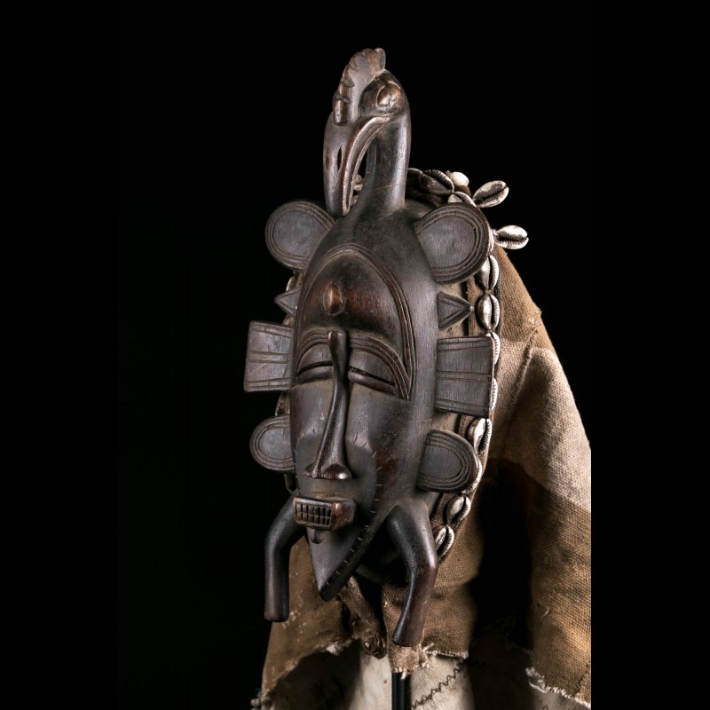 Masque africain Senoufo Kpeliye Galerie d'Art Africain Authentique