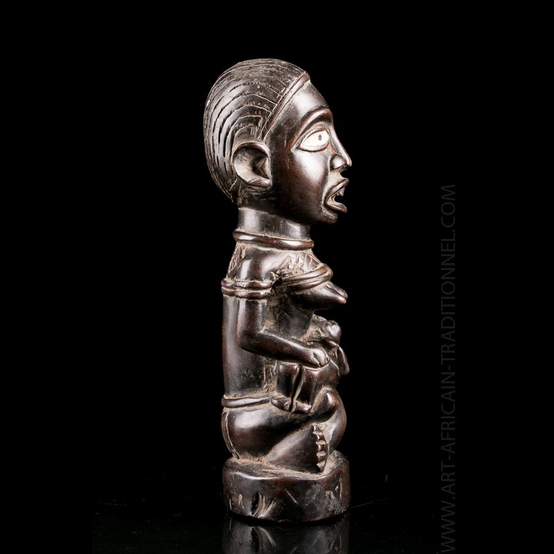 Maternité Pfemba Kongo Yombé - Art Tribal Africain Authentique Traditionnel