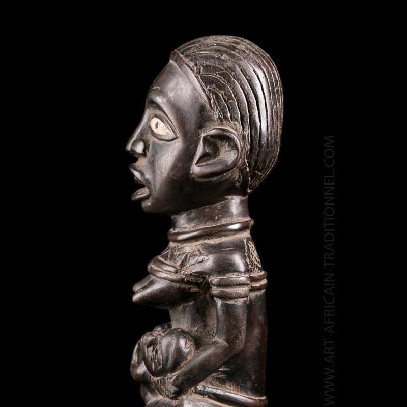 Maternité Pfemba Kongo Yombé - Art Tribal Africain Authentique Traditionnel
