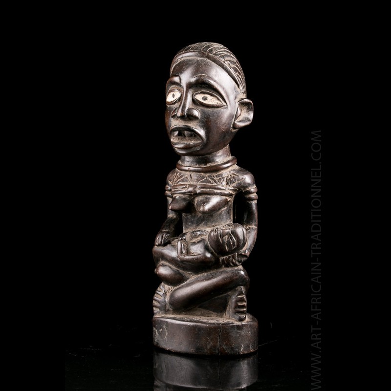 Maternité Pfemba Kongo Yombé - Art Tribal Africain Authentique Traditionnel