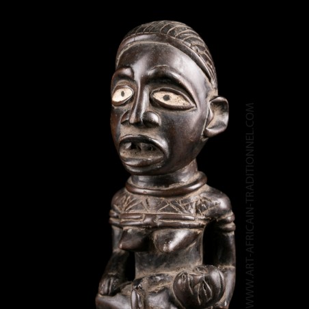 Maternité Pfemba Kongo Yombé - Art Tribal Africain Authentique Traditionnel